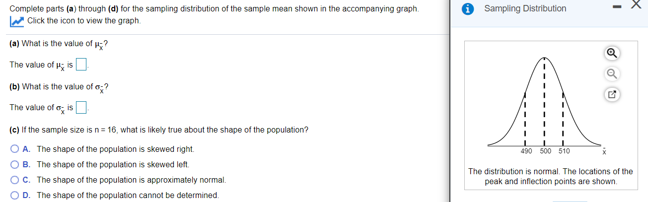 Solved Sampling Distribution - Complete parts (a) through | Chegg.com