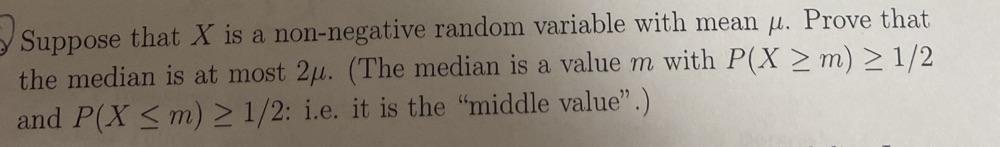 Solved Suppose that X is a non-negative random variable with | Chegg.com