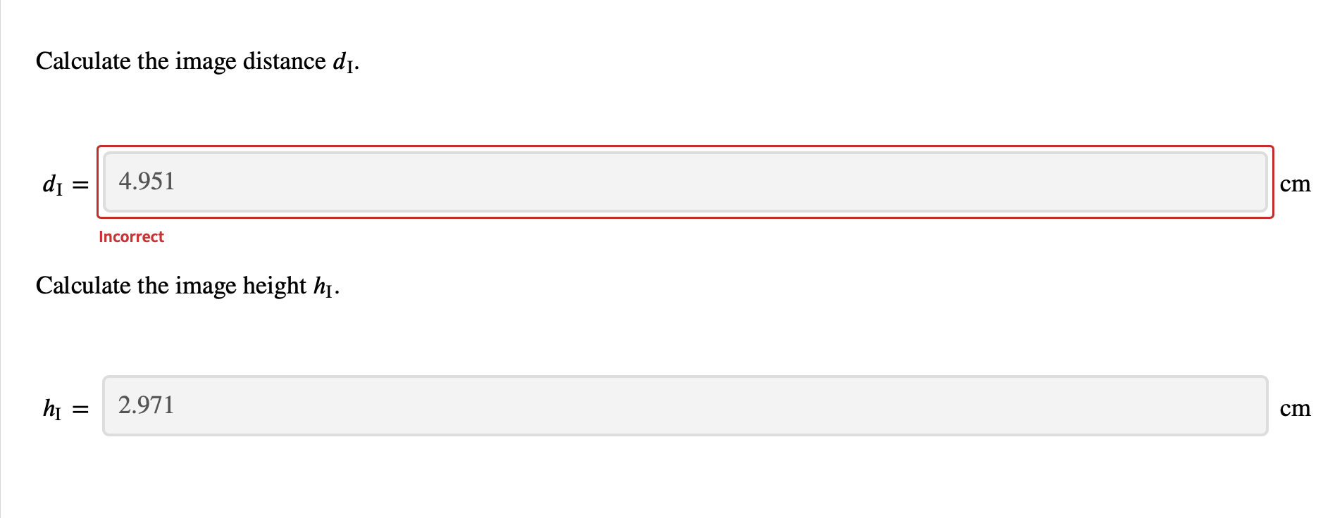 Solved An object 1.50 cm tall is placed 2.50 cm in front of | Chegg.com