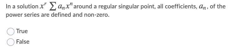 Solved For a regular singular point, the exponents at the | Chegg.com