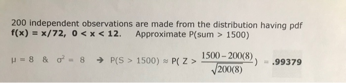 Solved About this question, how to get the value of μ and σ | Chegg.com
