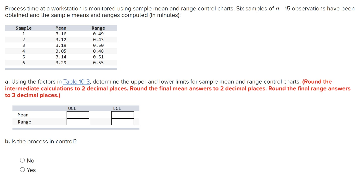 Solved Process time at a workstation is monitored using | Chegg.com