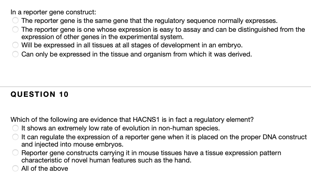 Solved In a reporter gene construct: The reporter gene is | Chegg.com