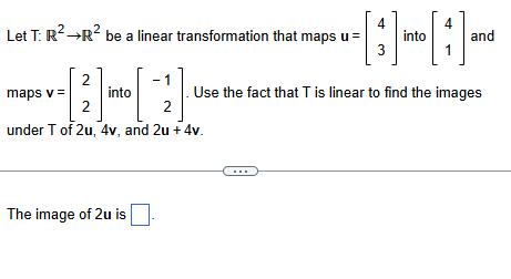 Solved Let T:R2→R2 ﻿be a linear transformation that maps | Chegg.com