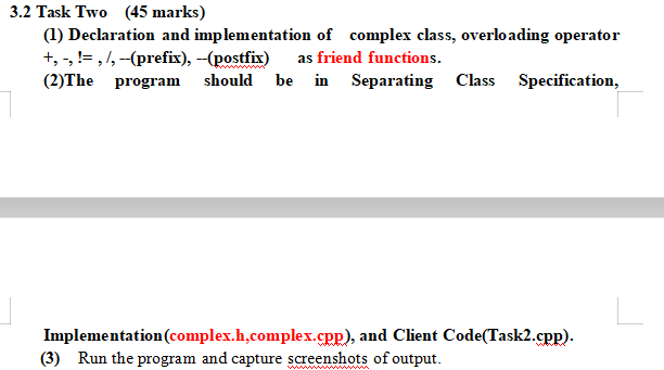 Solved +, 2 3.1 Task One (45 marks) (1)Declaration and | Chegg.com