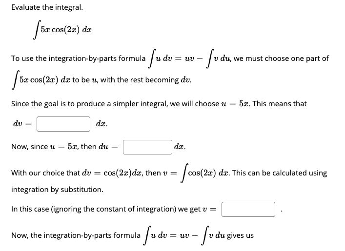 Solved Evaluate the integral. cos(2x) dx (52 cos To use the | Chegg.com