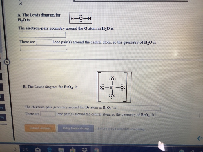 Solved A. The Lewis diagram for H-ö-H H20 is: The | Chegg.com