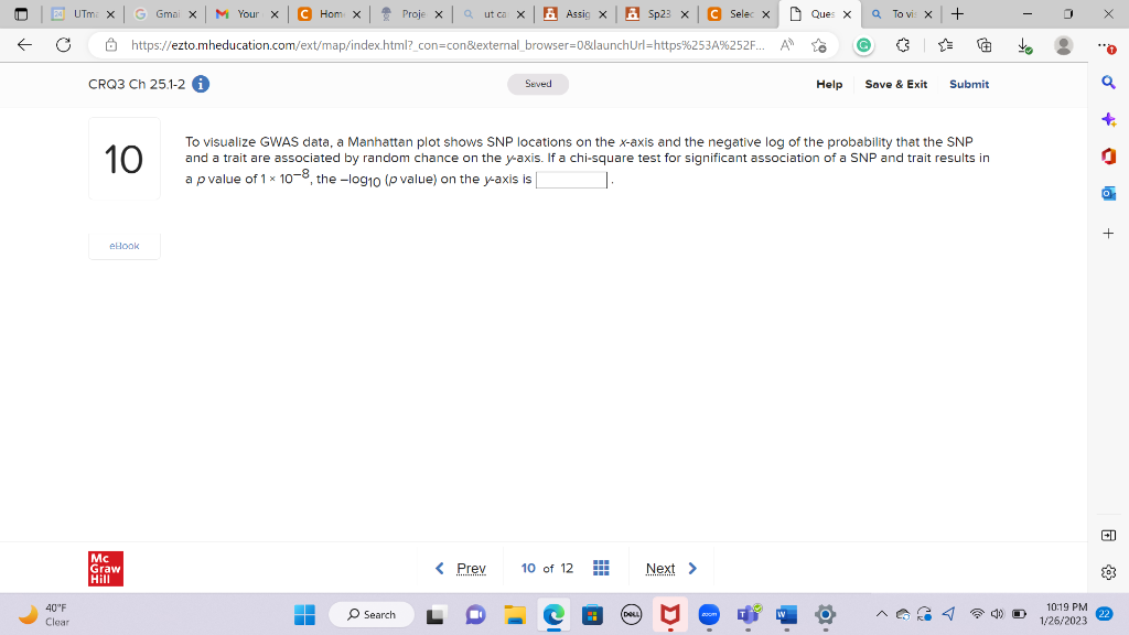 Solved To visualize GWAS data, a Manhattan plot shows SNP | Chegg.com
