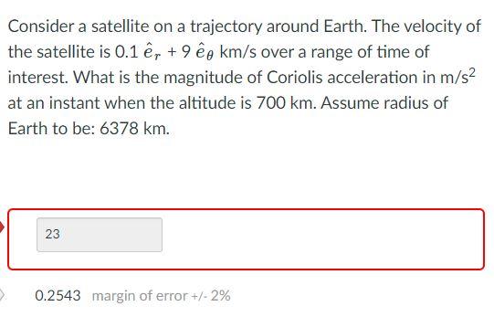 Solved My Professor gave us the eqaution: Coriolis accel= 2 | Chegg.com