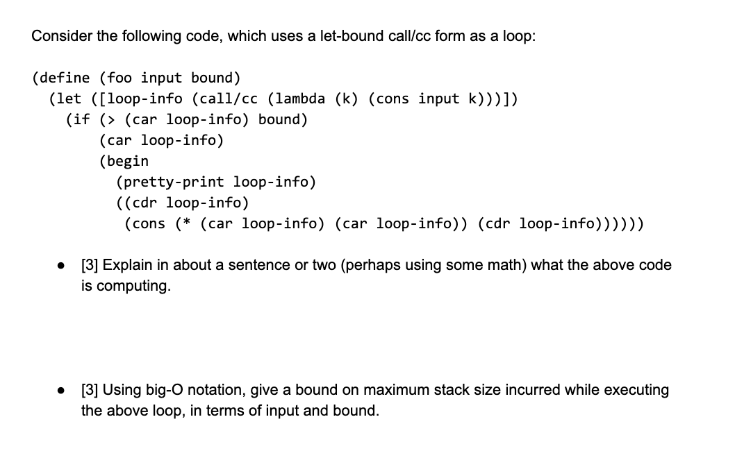 Consider the following code, which uses a let-bound | Chegg.com