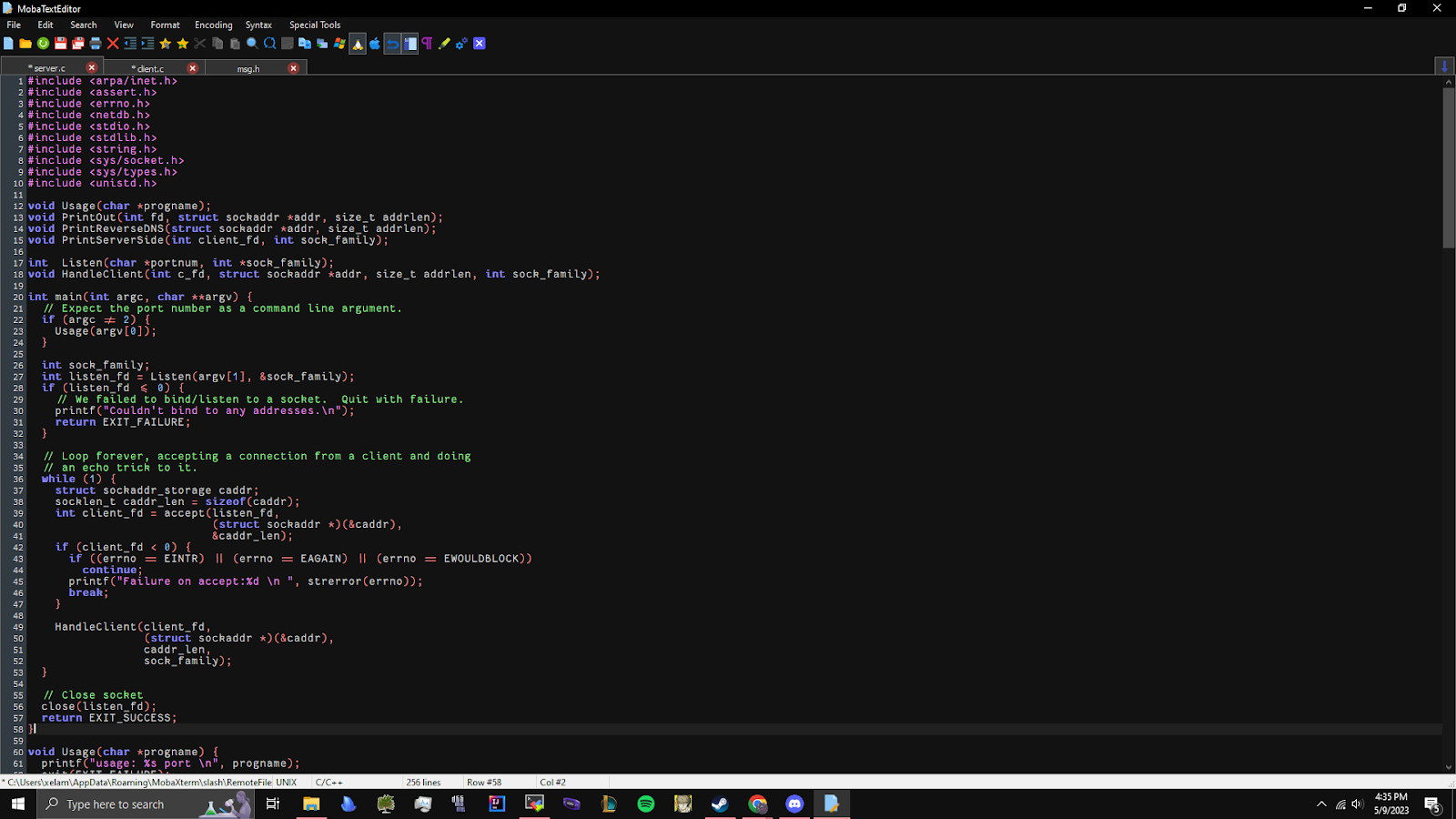 Solved Implement Database Server Dbserver And Client Chegg