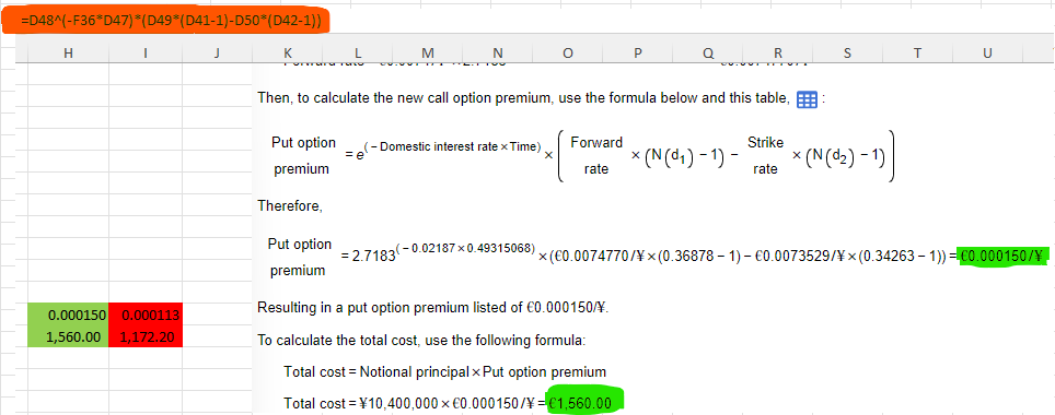 How to set excel formulas calculations for below? | Chegg.com