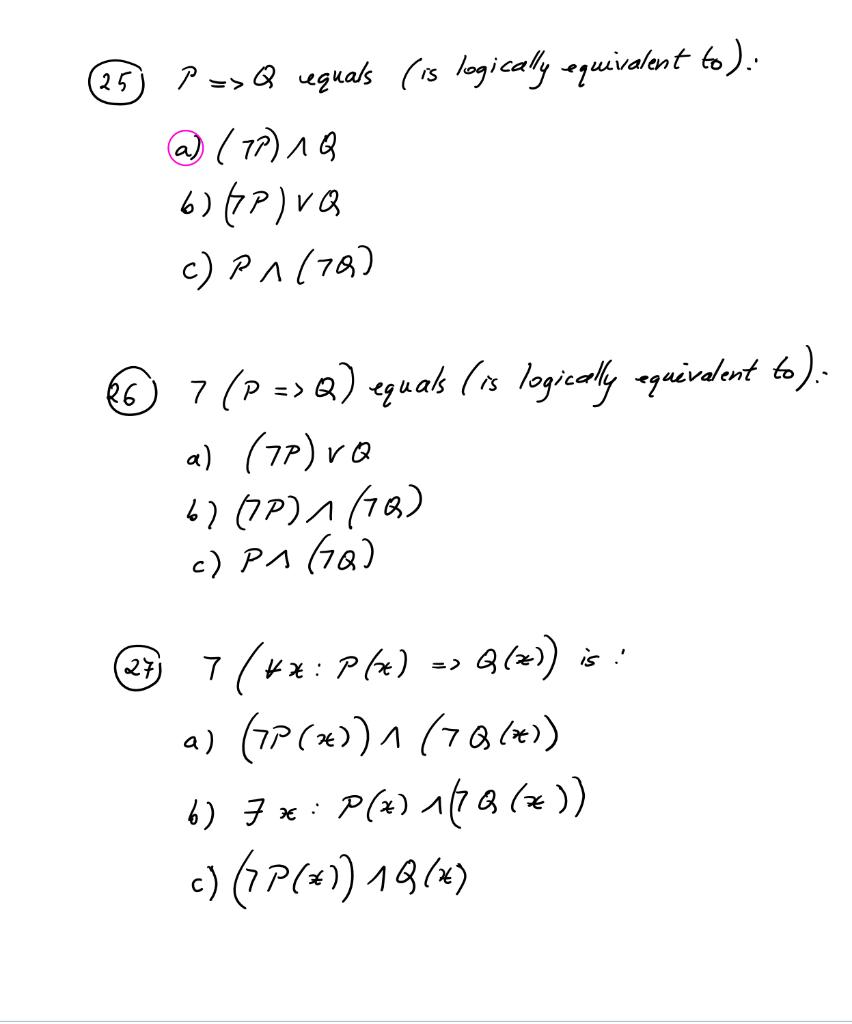 Solved ' 25 3 ?-> Q equals (is begically equivalent to): @ | Chegg.com