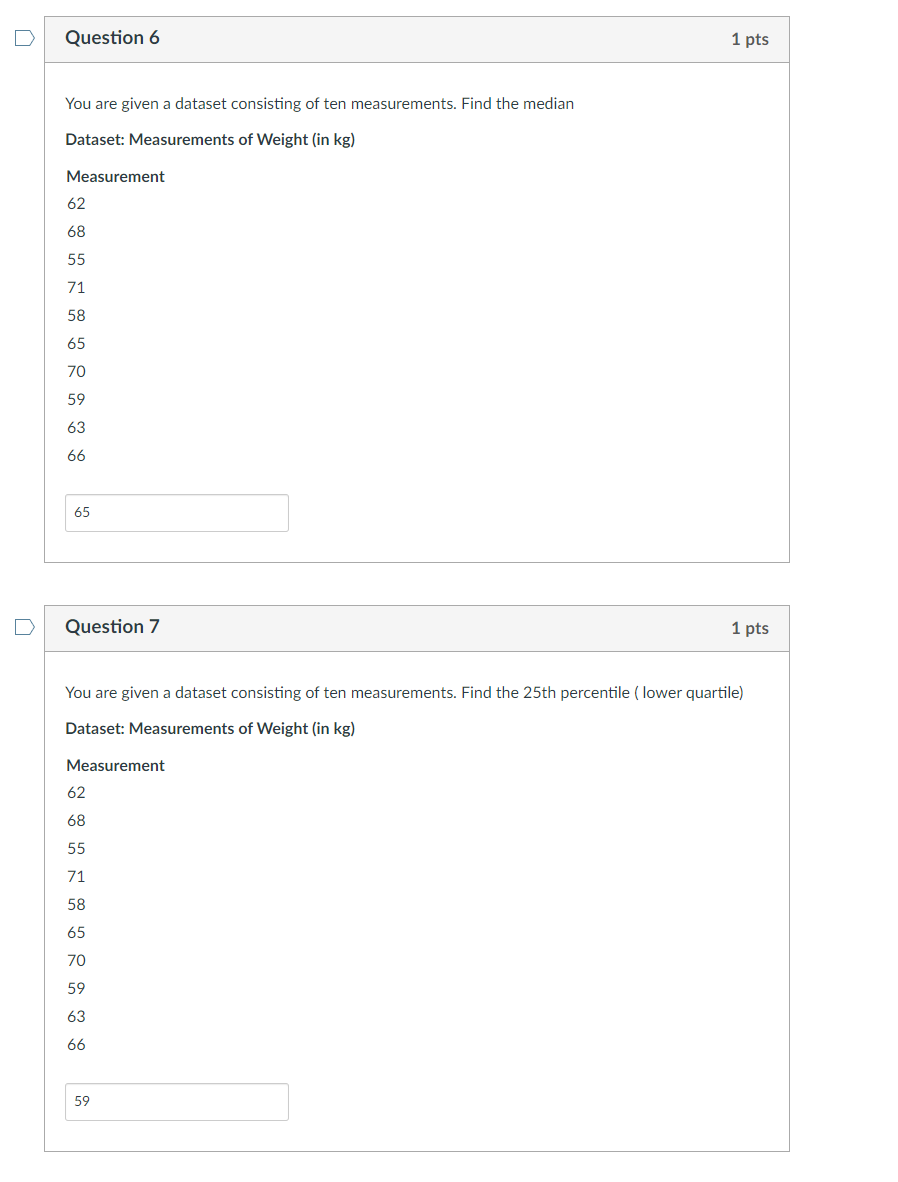 Solved You are given a dataset consisting of ten | Chegg.com