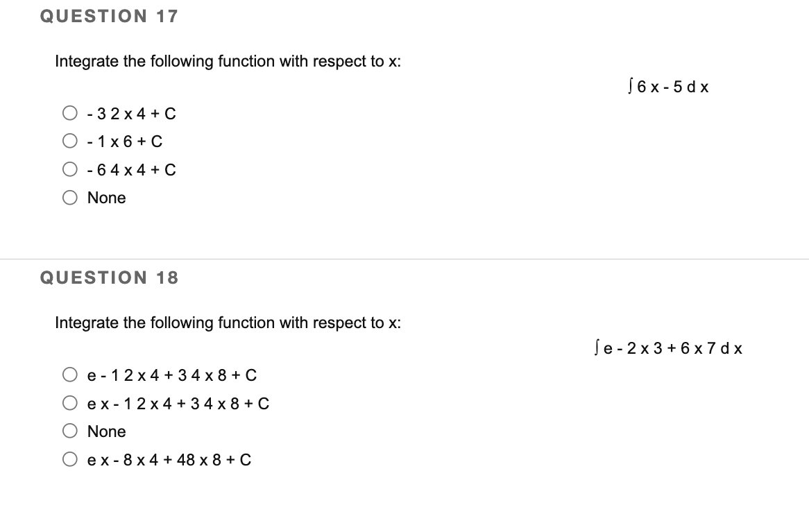 Solved Integrate the following function with respect to x : | Chegg.com Solved Integrate the following function with respect to x : | Chegg.com