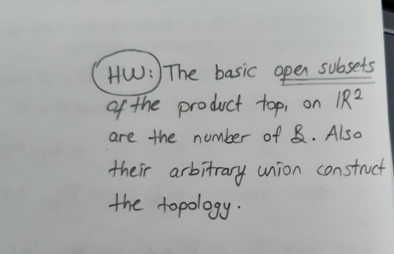 Solved HW :) The basic oper subsets of the product top, on | Chegg.com