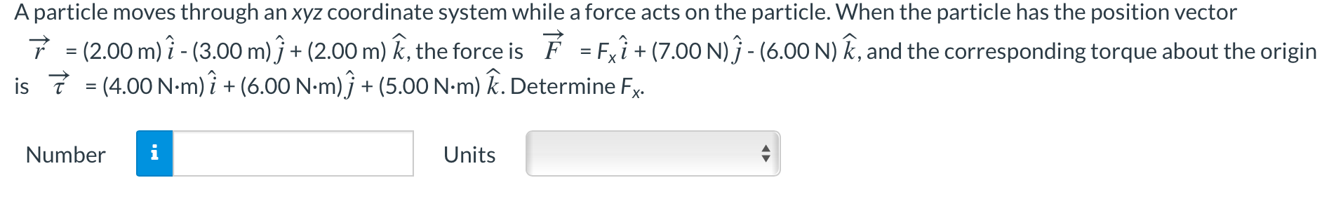 Solved A particle moves through an xyz coordinate system | Chegg.com