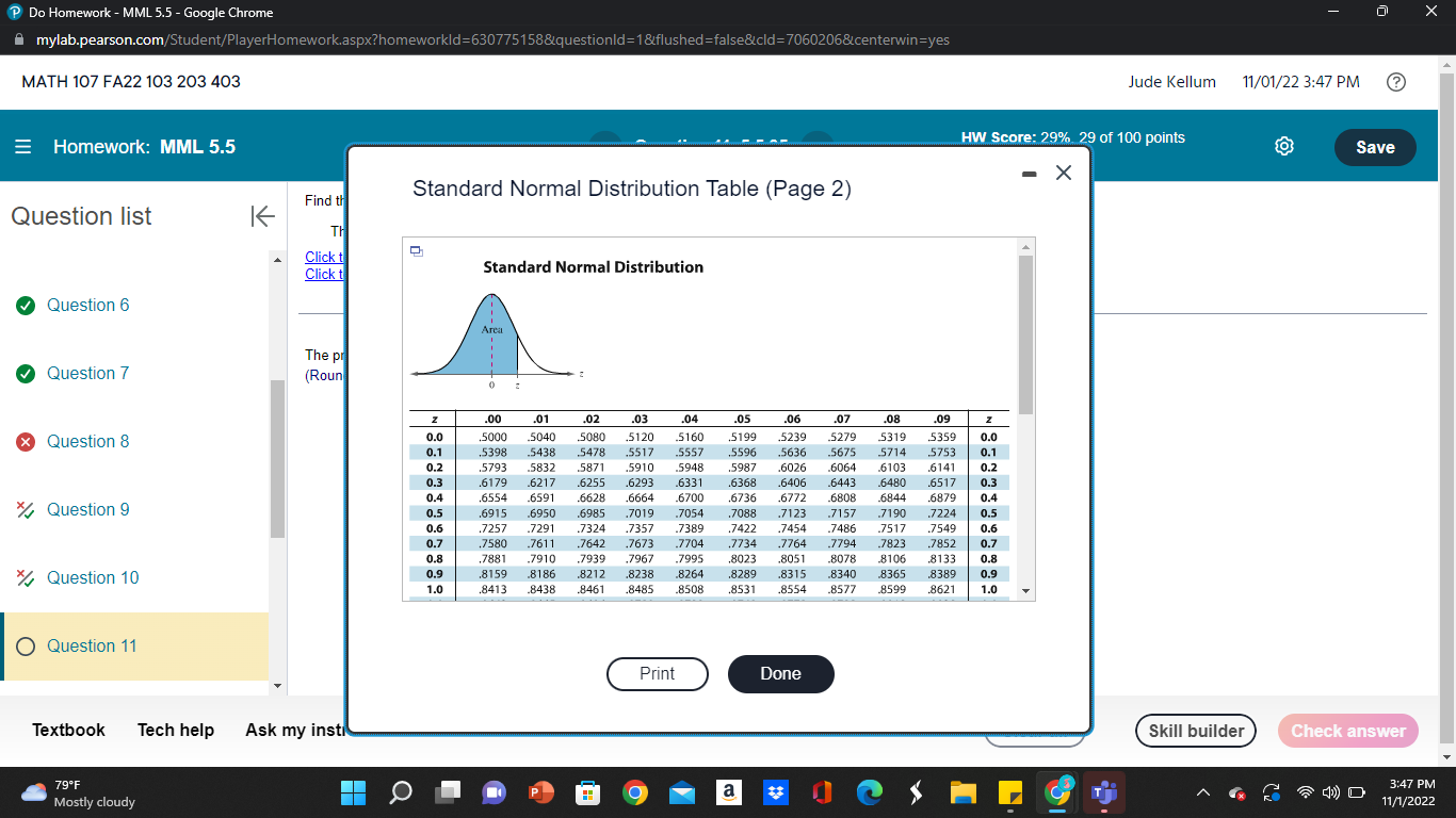 Solved Find the probability that a z-score randomly | Chegg.com