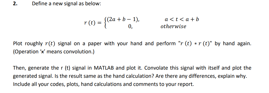 Solved Define a new signal as below:r(t)r(t)**r(t)**r(t) | Chegg.com