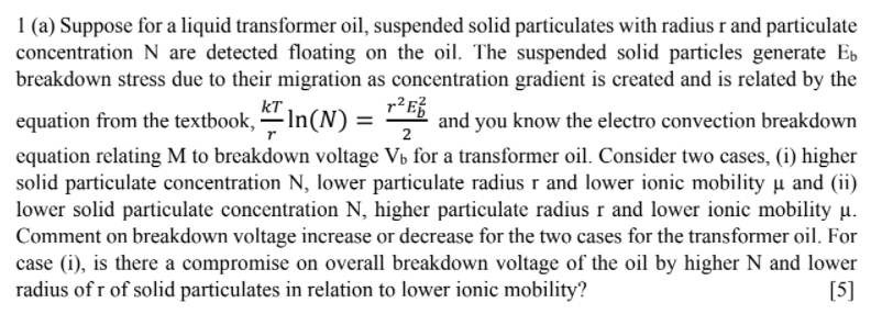Solved equation from the textbook, kom 1n(N) = 1 1 (a) | Chegg.com