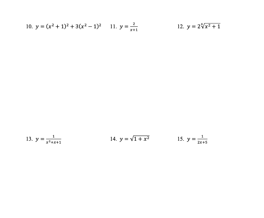 Solved 1.6 Some Rules for Differentiability Differentiate. | Chegg.com