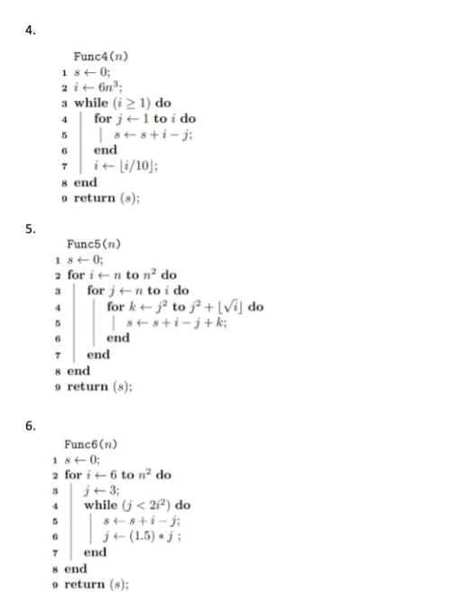 Solved [Total 100 points] Give the asymptotic running time | Chegg.com