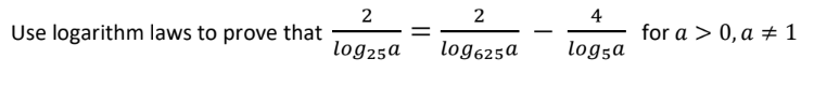 Use logarithm laws to prove that | Chegg.com