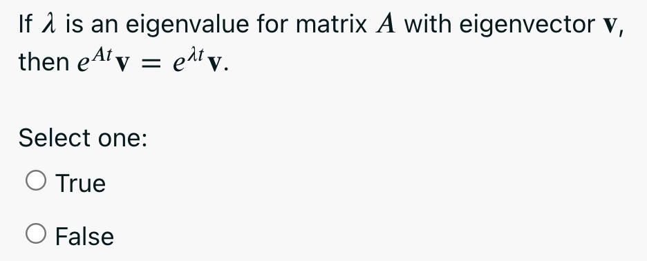 Solved If λ is an eigenvalue for matrix A with eigenvector | Chegg.com