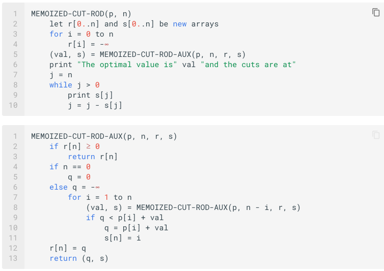 O voo AWNA MEMOIZED-CUT-ROD(P, n) let r[o..n] and | Chegg.com