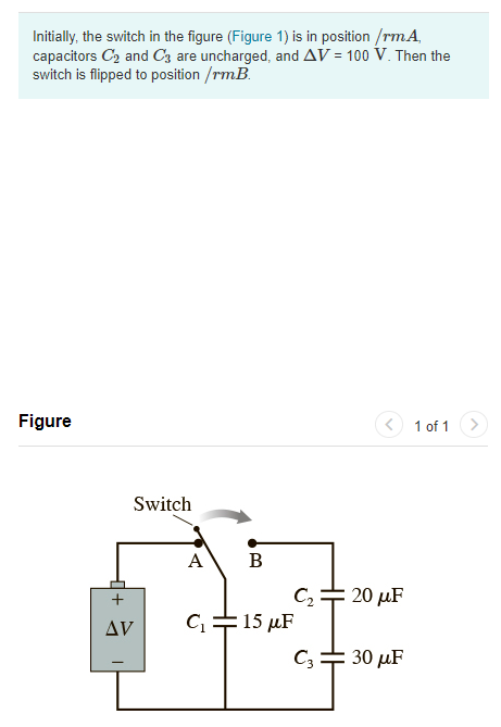 Solved Initially, the switch in the figure (Figure 1) is in | Chegg.com