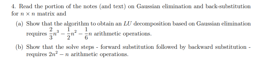 Solved 4. Read the portion of the notes (and text) on | Chegg.com