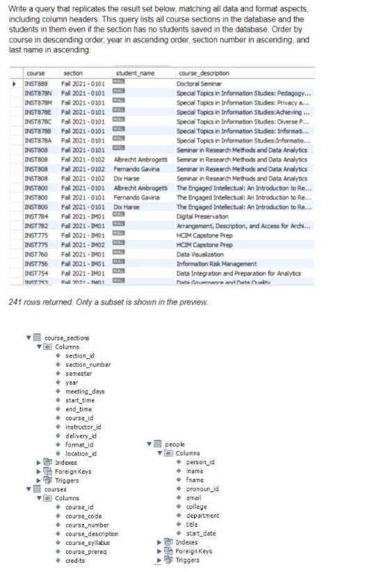 Solved Write a query that replicates the result set below, | Chegg.com