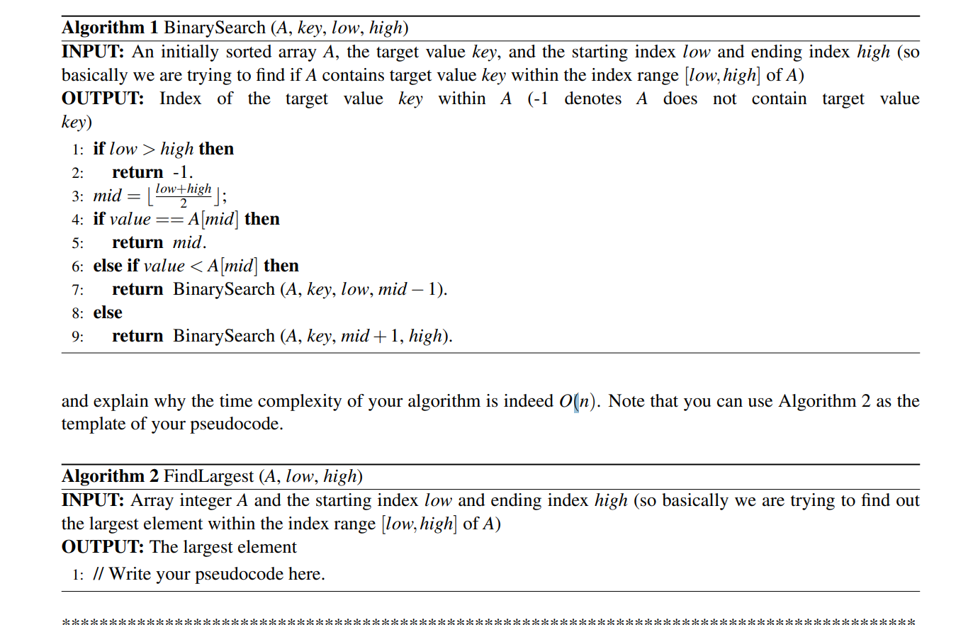 Solved Algorithm 1 Shows The Pseudocode Of Therecursive B