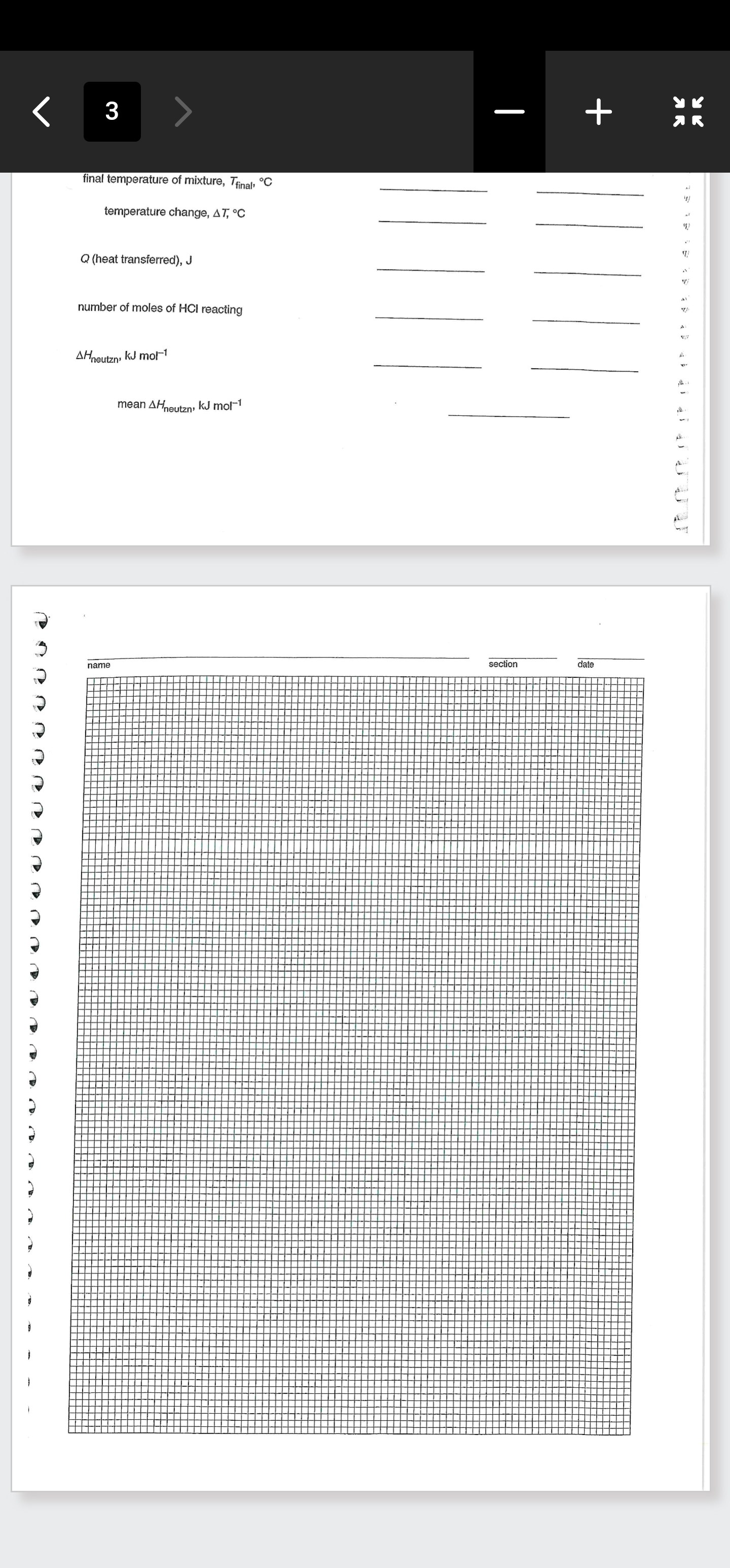 3 final temperature of mixture, Tfinal ,∘C | Chegg.com