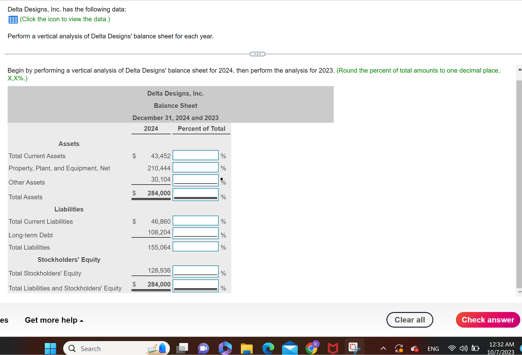 Solved Delta Designs, Inc. has the following data: (Click | Chegg.com