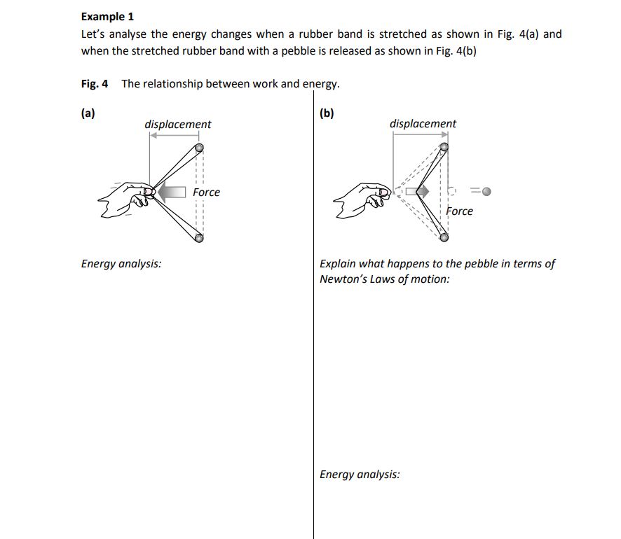 Solved Example 1 Let's analyse the energy changes when a | Chegg.com