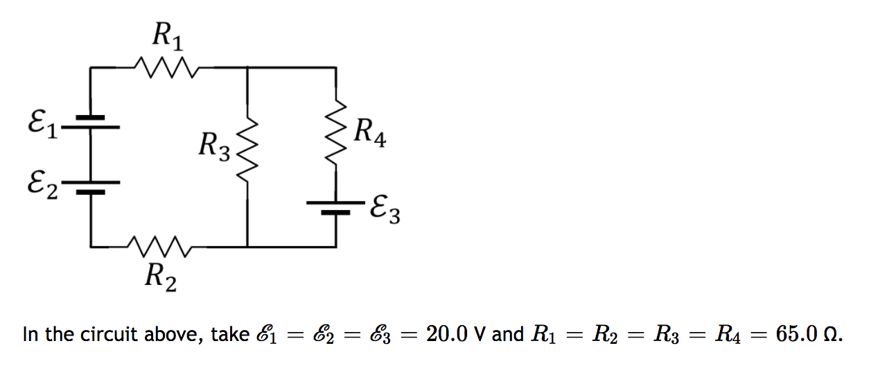 Solved (a) Determine the current through R1R1. ___A (b) | Chegg.com