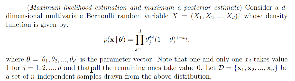 (Maximum likelihood estimation and maximum a | Chegg.com