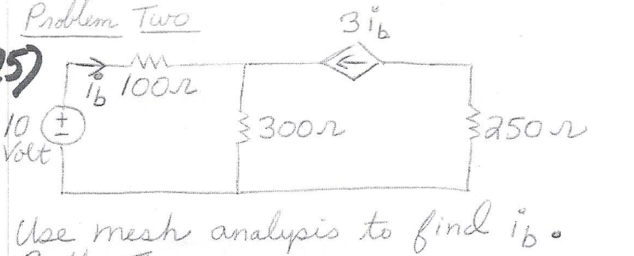 Solved Problem Two (5) 1002 10 (# 3002 $250 Use mesh | Chegg.com