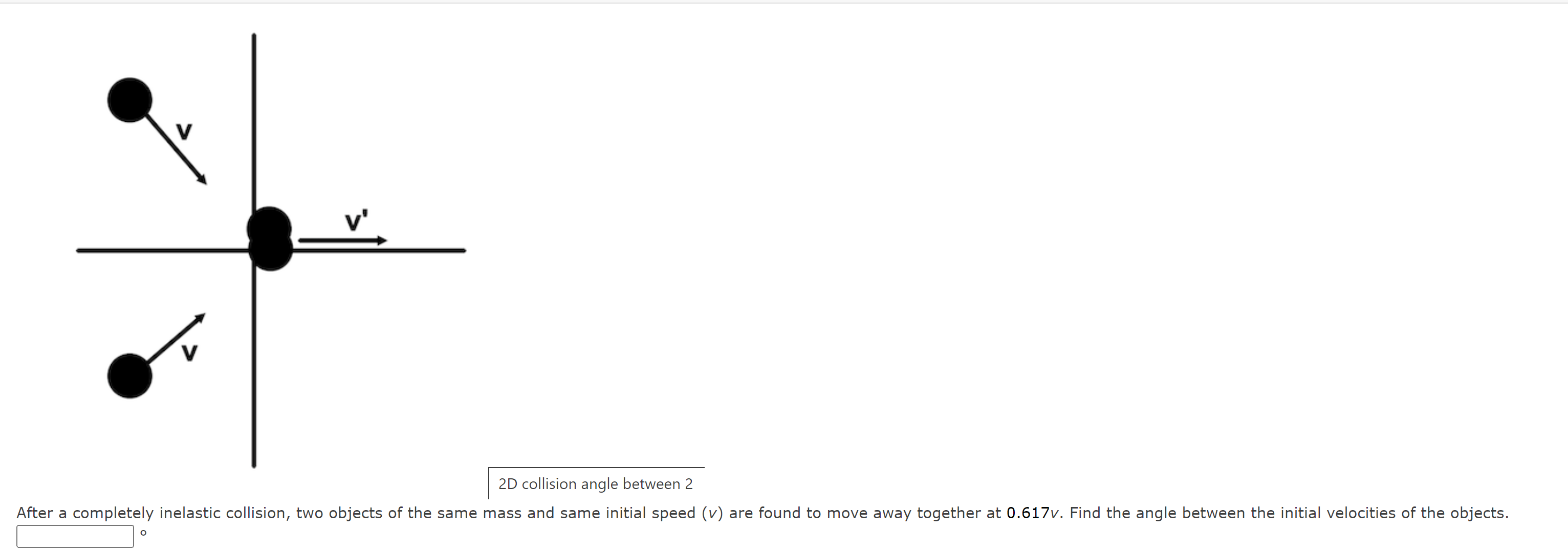 Solved 2D collision angle between 2\( \square \) | Chegg.com