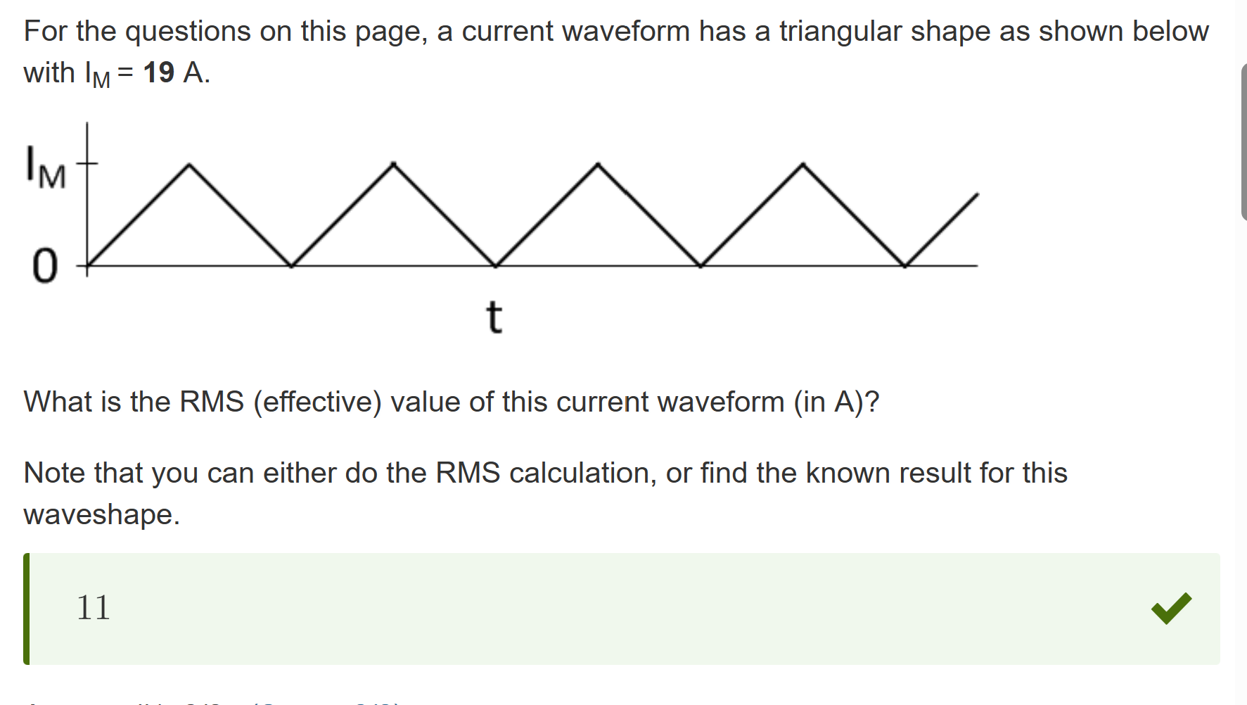 For the questions on this page, a current waveform | Chegg.com