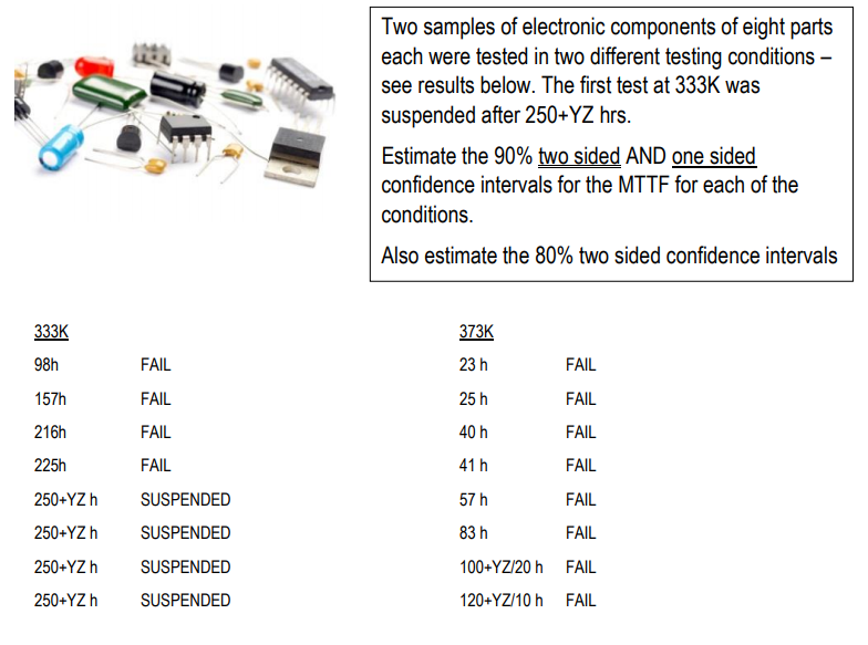 Two samples of electronic components of eight parts | Chegg.com