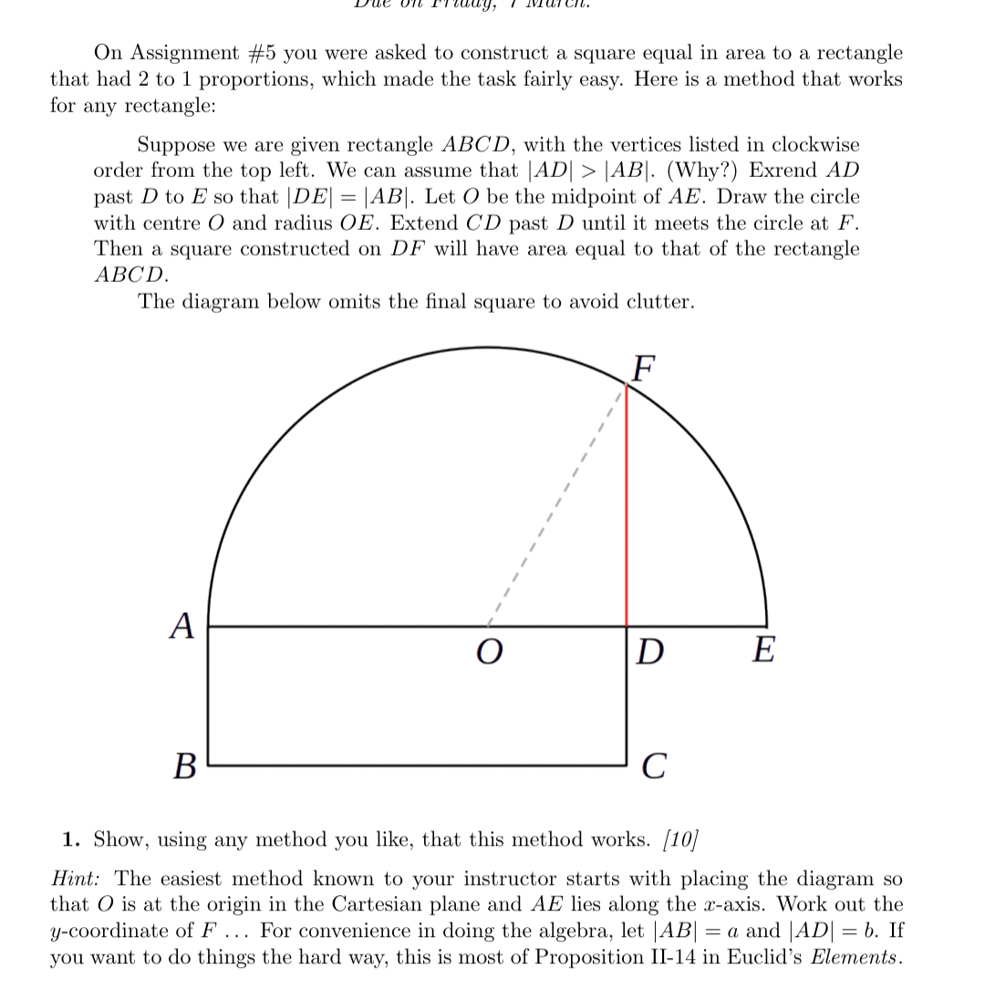 On Assignment \#5 ﻿you were asked to construct a | Chegg.com