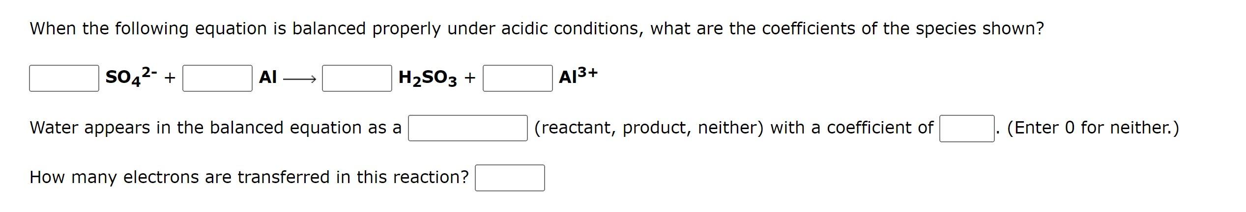 Solved When the following equation is balanced properly | Chegg.com