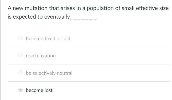 Solved Population bottlenecks cause a in effective | Chegg.com