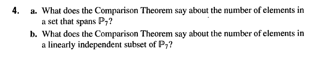 Solved 4. a. What does the Comparison Theorem say about the | Chegg.com