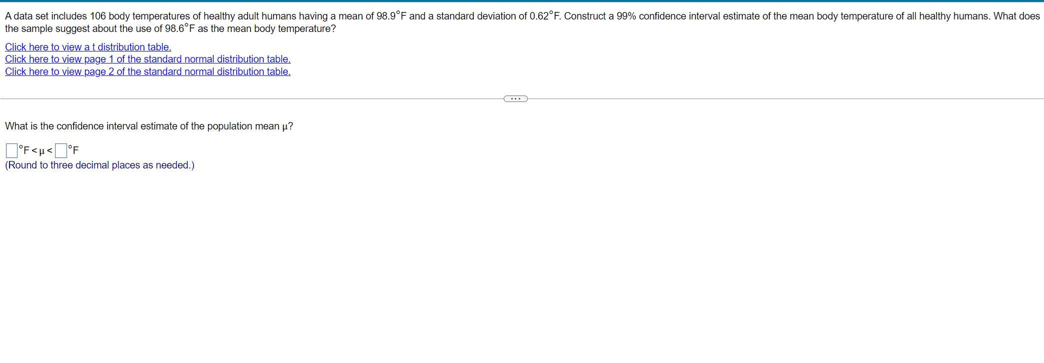 Solved the sample suggest about the use of 98.6°F ﻿as the | Chegg.com