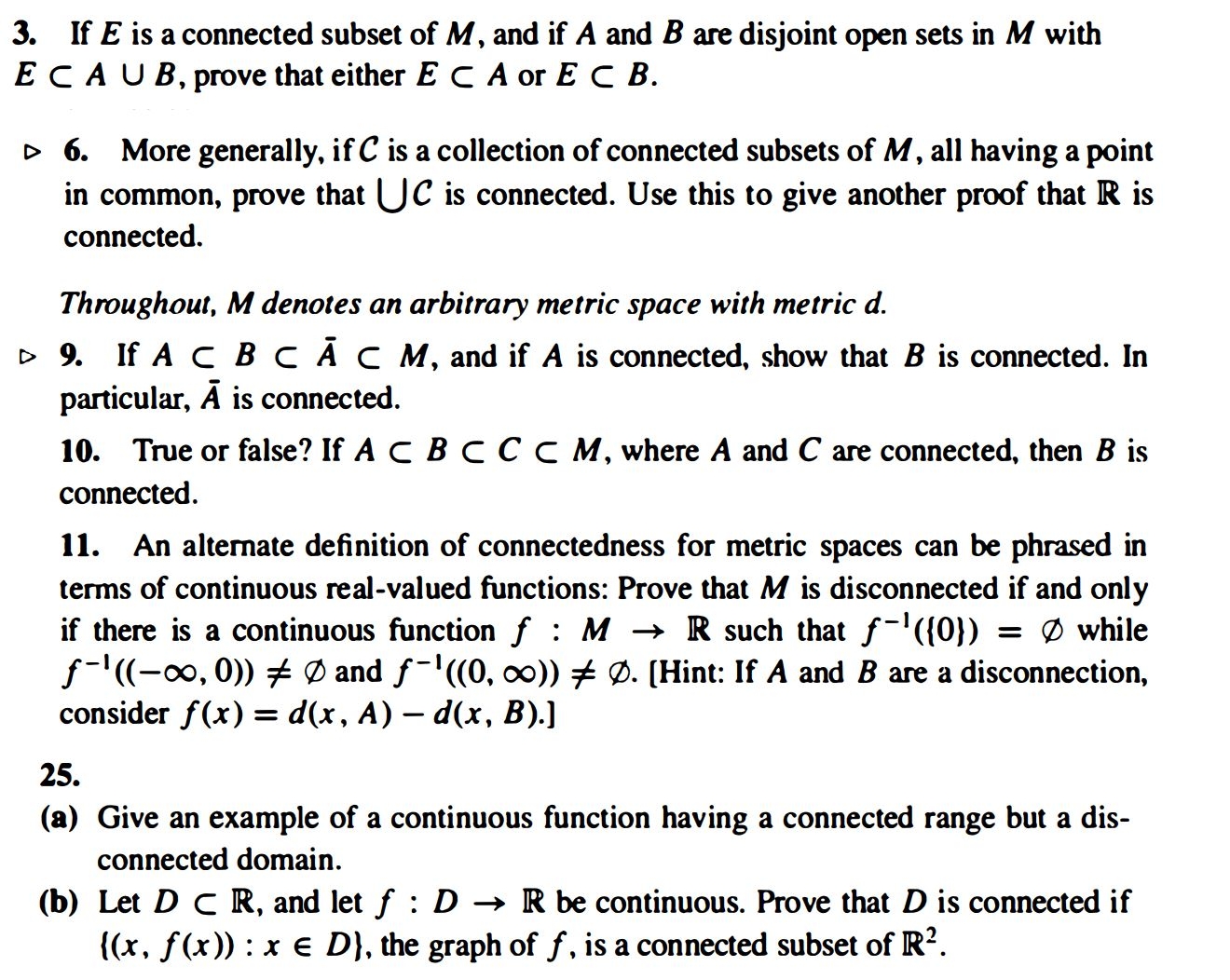 Solved If E ﻿is a connected subset of M, ﻿and if A and B | Chegg.com
