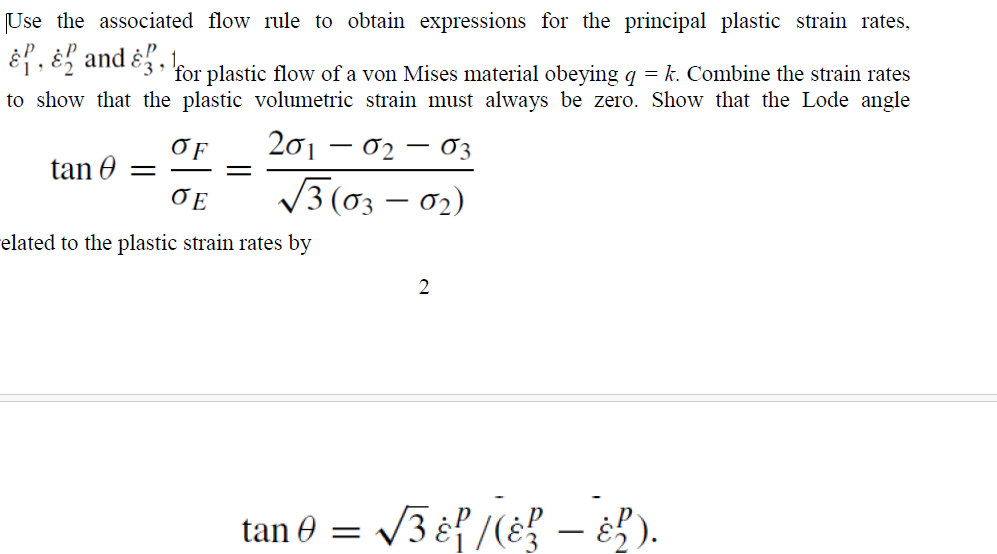 Solved Use the associated flow rule to obtain expressions | Chegg.com