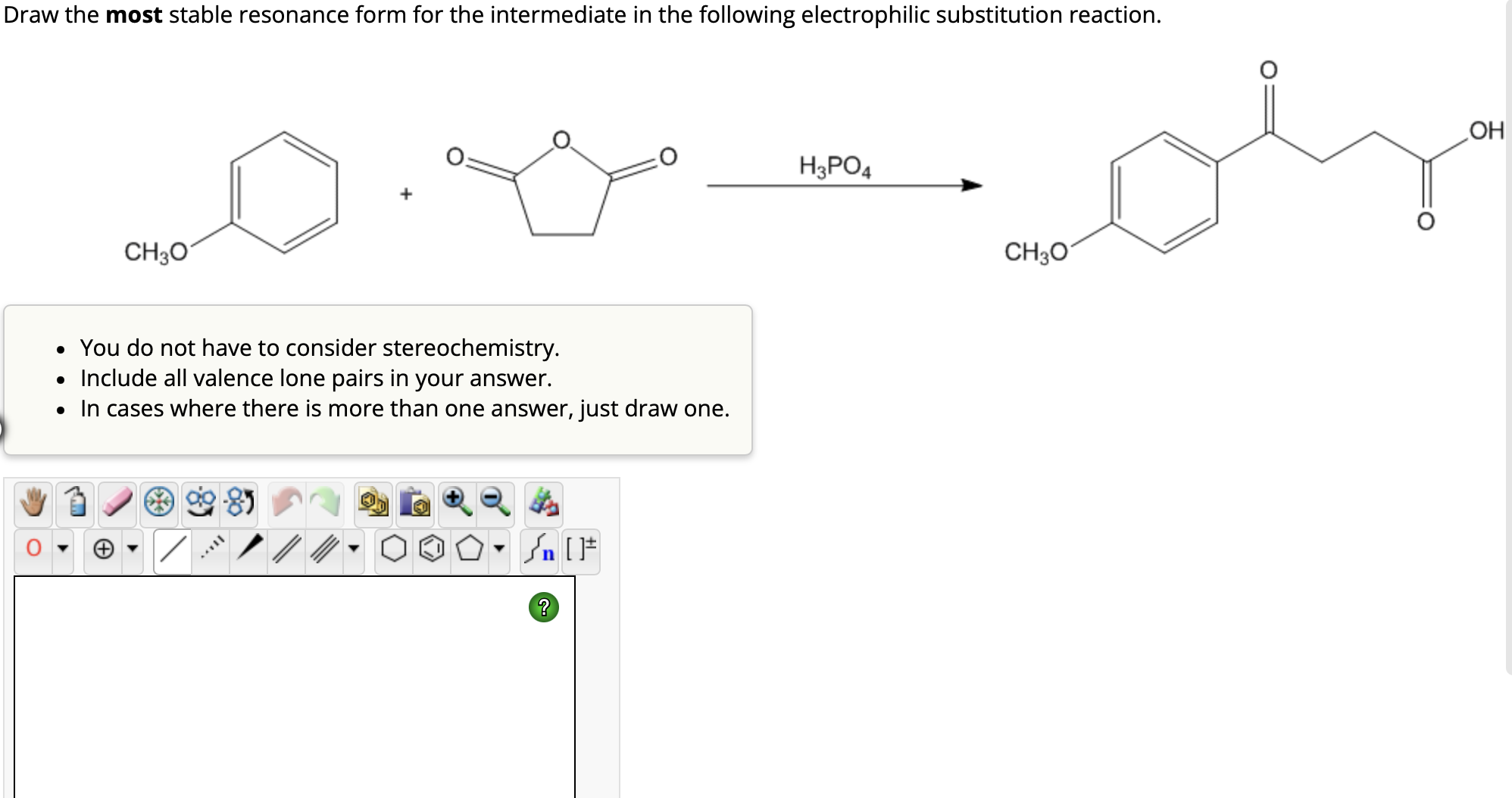 Solved Draw the most stable resonance form for the | Chegg.com